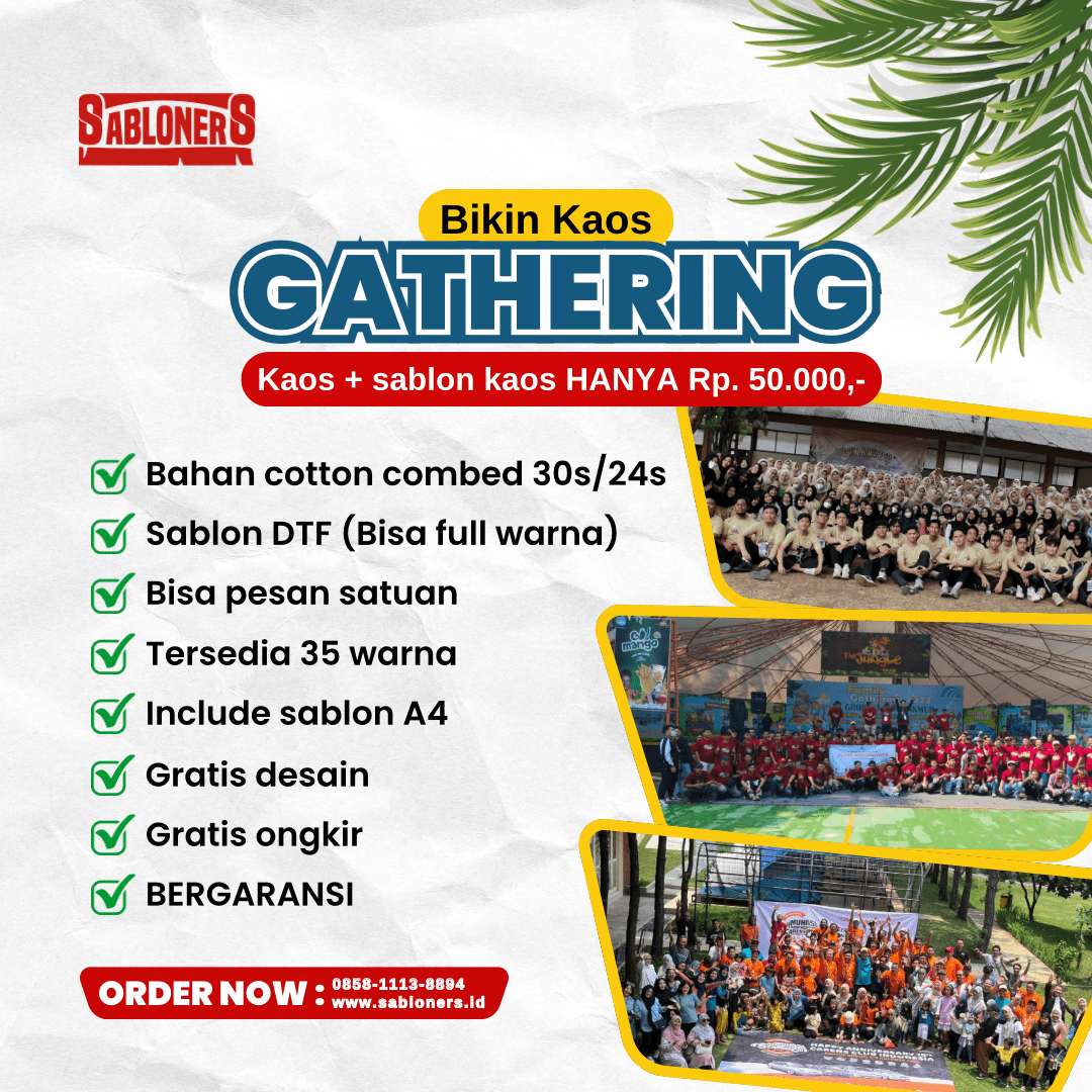 Sablon Seragam Kaos Family Gathering, Outing, Event Terdekat