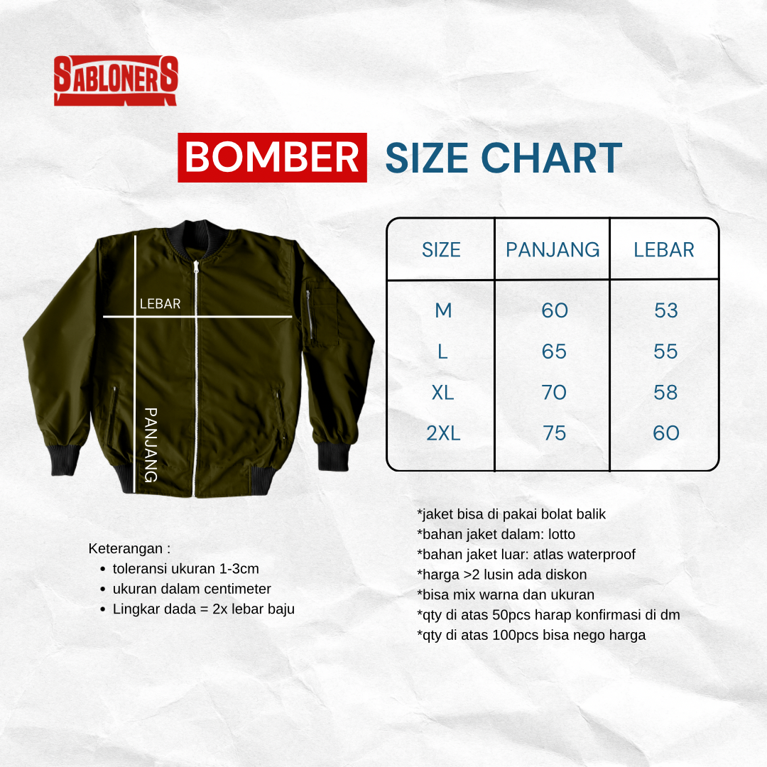 Jaket Bomber - SABLONERS.ID